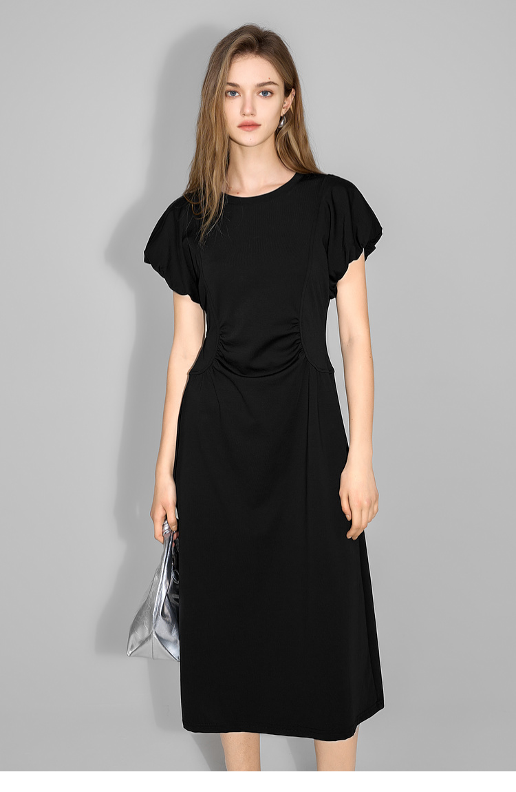 French pleated slimming elegant dress - Dresses-Skirts-T-shirt-Women's ...